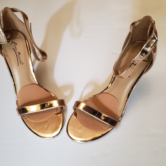 Anne Michelle | Shoes | Anne Michelle Enzo Ankle Strap Open Toe Heel ...